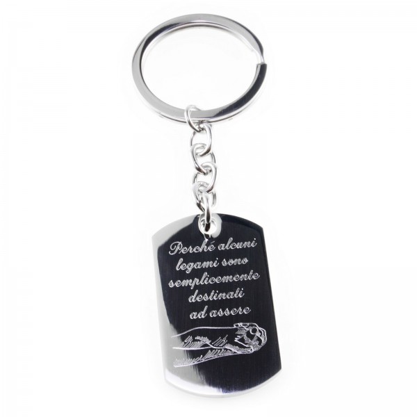 Custom Rectangular Keychain in stainless steel